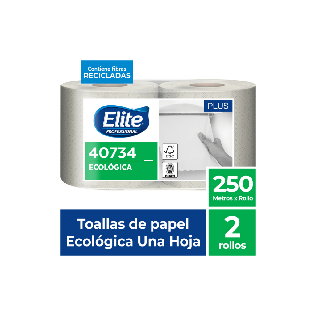 TOALLA PAPEL ELITE ECOLOGICA 2 X 250 MTS. – Dimori